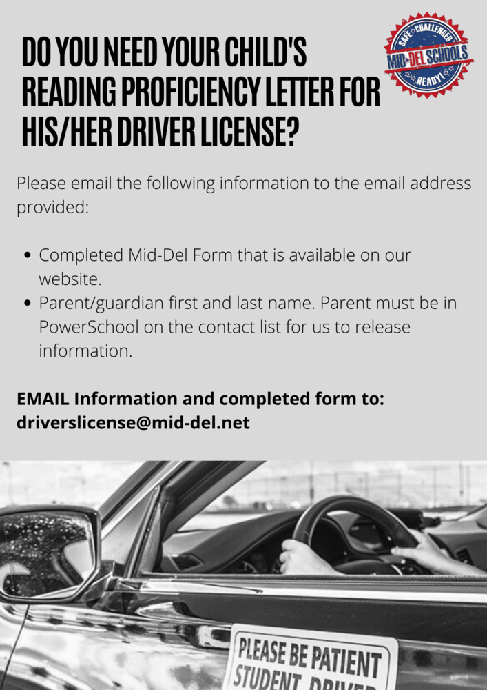 Reading Proficiency Letter for Driver's License | Midwest City High School