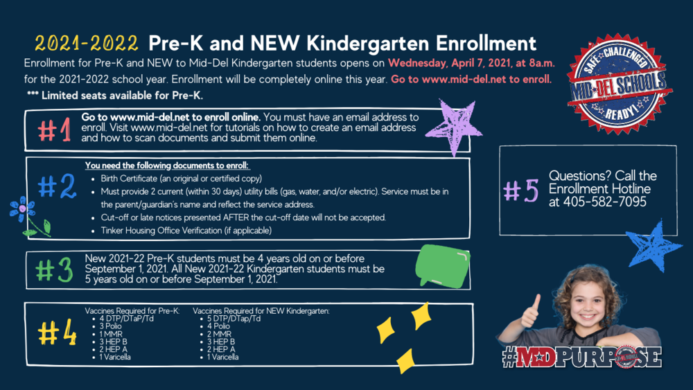 2021-2022 Pre-K and NEW Kindergarten Enrollment | Tinker Elementary School