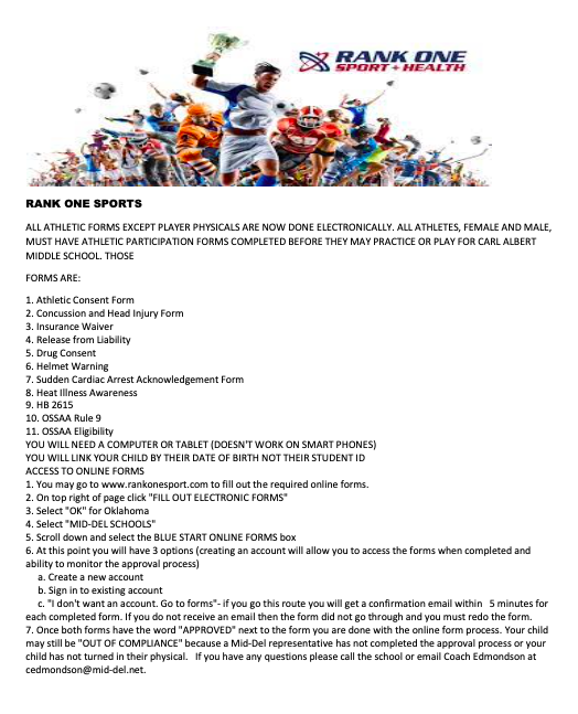 Rank One Information and Website | Carl Albert Middle School